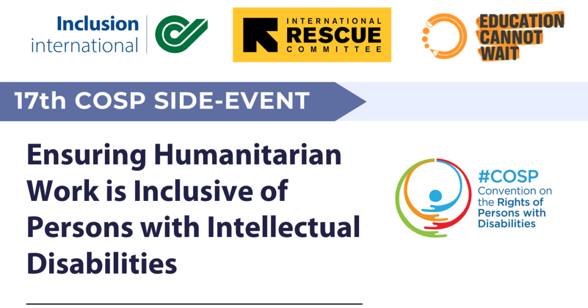 Making humanitarian work inclusive of people with intellectual ...